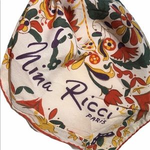 Nina Ricci | Accessories | Nina Ricci Floral Silk Scarf | Poshmark